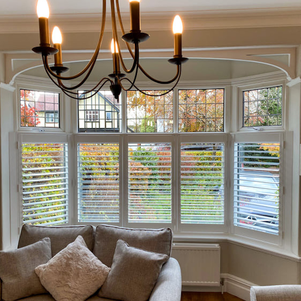 Café Style Curved Bay Window Shutters | Absolute Shutters